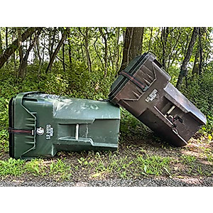 Garbage Commander Garbage Strap, Adjustable Garbage Can Security Strap, Heavy Duty Material, Black