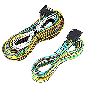 Trailer Wiring Harness Kit 36ft, Serlainxin Trailer Wiring, Trailer Wiring Kit, Trailer Wire Kit, 4 Pin Trailer Wiring Harness, Trailer Harness, 4 Wire Trailer, 4 Plug Trailer, Trailer Connector