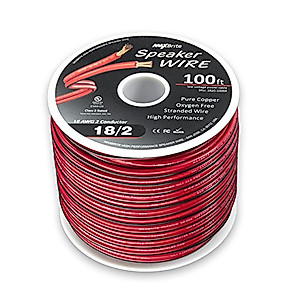 100 ft. 18 Gauge Stranded Flexible Dual Conductor Bonded Zip Cord Wire, Oxygen Free Pure Copper - UL Listed Class 2
