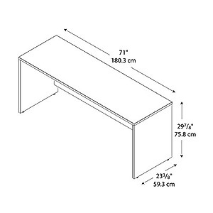 Bush Business Furniture Series C 72W x 24D Credenza Desk in Hansen Cherry