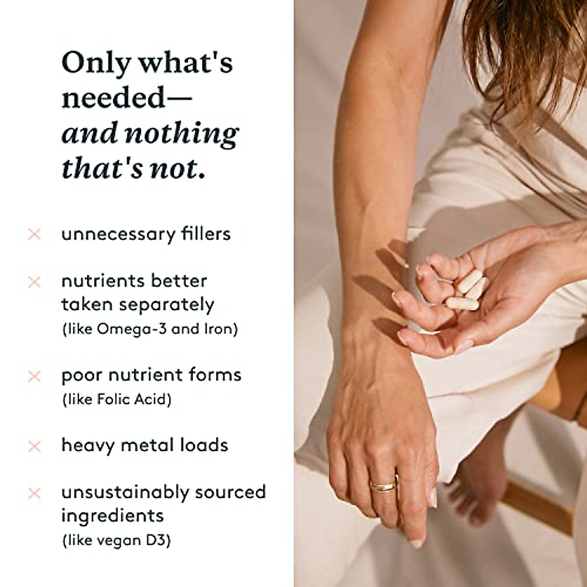 Needed. Multivitamin for Prenatal | Prenatal Multi Essentials - Pregnancy, Breastfeeding, Postpartum | Expertly-Formulated & Third-Party Tested, | 30-Day Supply