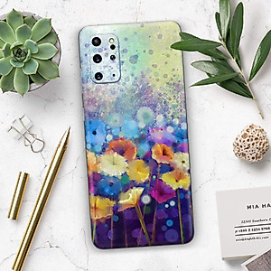 DesignSkinz Abstract Flower Meadow v2 Protective Vinyl Decal Wrap Skin Cover Compatible with The Samsung Galaxy S20 (Screen Trim & Back Glass Skin)