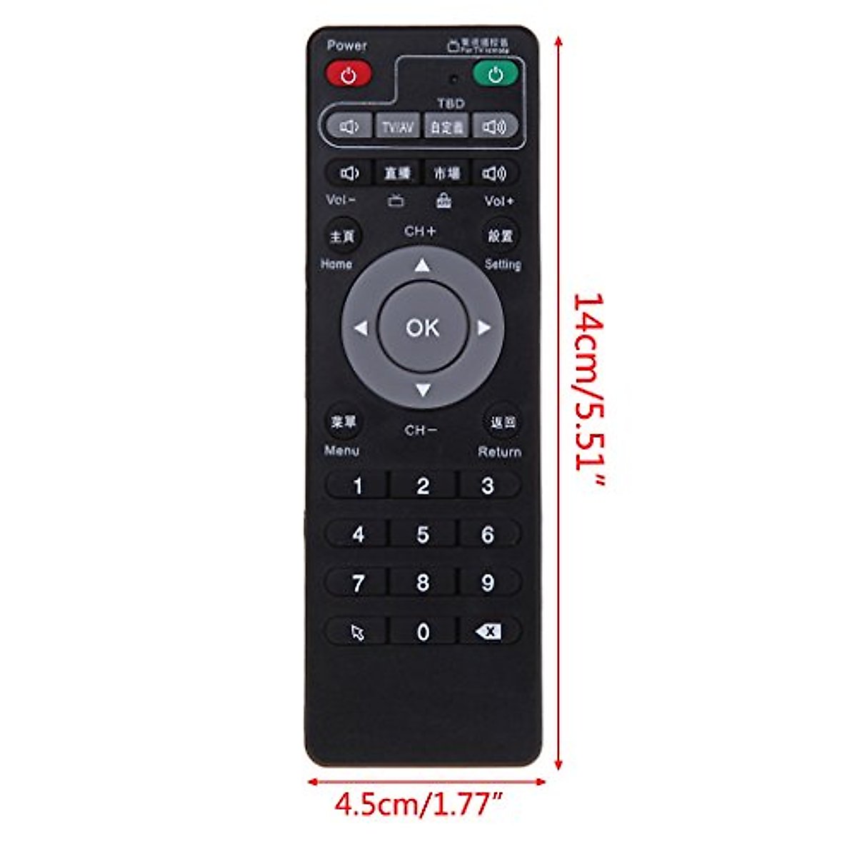 Set-Top Box Learning Remote Control for Unblock Tech Ubox Smart TV Box Gen 1/2/3