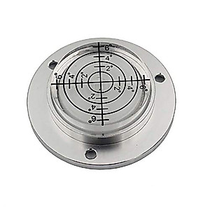 XMLEI Aluminum Alloy universal level Mini Level Round Bubble Spirit Level Diameter 50mm Height 11.5mm（1PCS） (white)