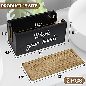 Solid Wood Paper Towel Dispenser Wall Mount, Commercial Paper Towel Holder with Lid Countertop, C-Fold, Z-Fold, Trifold Paper Towel Dispenser Hand Towel Holder for Bathroom and Kitchen
