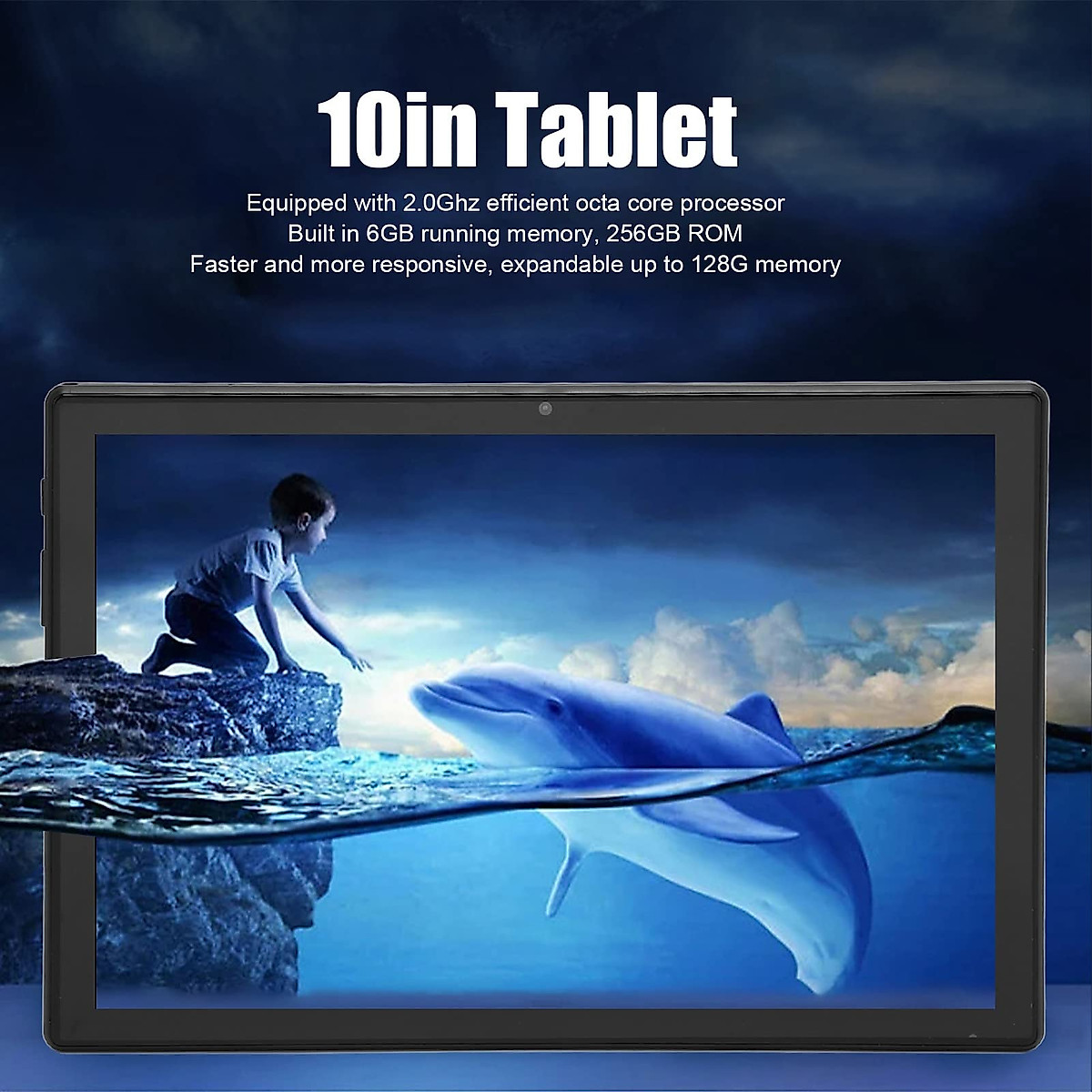 Honio Tablet PC, 5G WiFi 100-240V 10 Inch Tablet Octa Core Processor Reading 11 (US Plug)