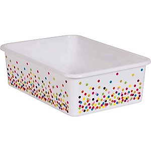 Teacher Created Resources Confetti Large Plastic Storage Bin (20895)
