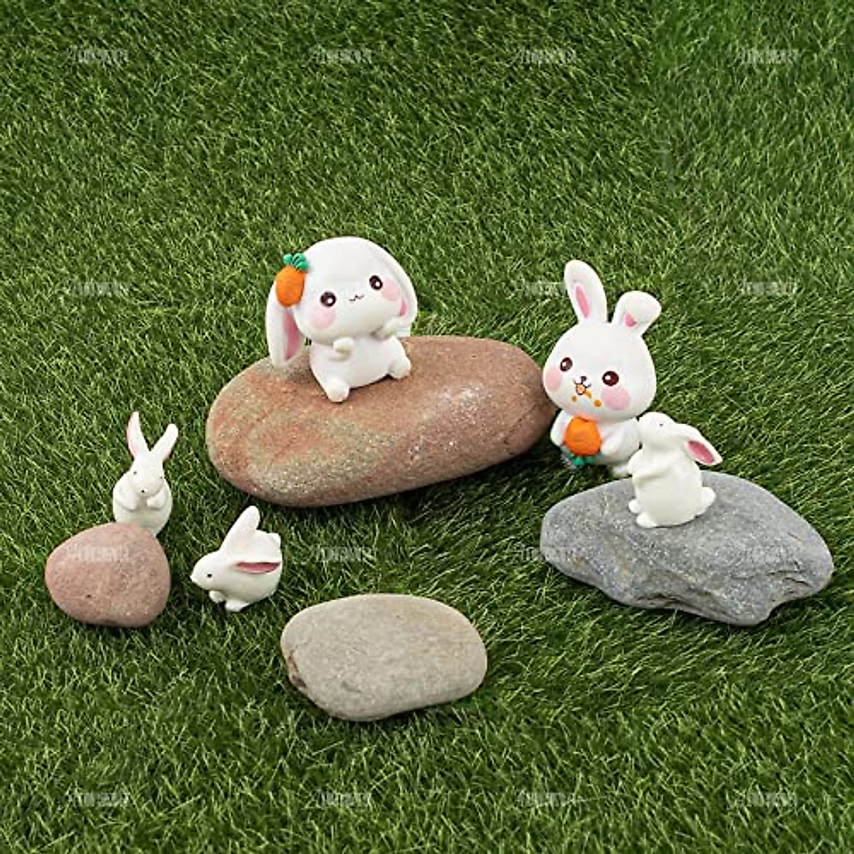 AUEAR, Artificial Garden Grass Life-Like Lawns Fake Fairy Grass Mats Mini Ornament Garden Grass Decoration (10 Pack, 6"x6")