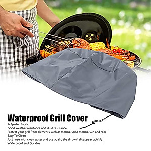 Natudeco Outdoor Barbecue Grill Cover Garden Griddle Dust Cover Waterproof Windproof UV Protection BBQ Accessories Compatible Most Small Grill