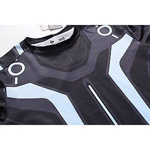 Red Plume Men's Film Super-Hero Series Compression Sports Shirt Skin Running Short Sleeve Tee (M, Phosphenes)