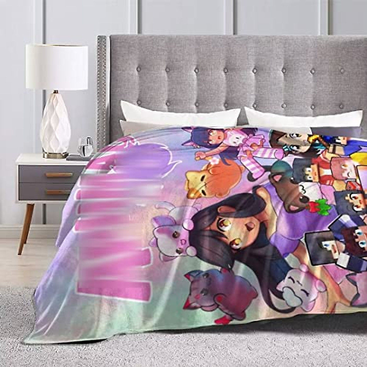 Fleece Blanket Throw All Season Lightweight Throw Blankets for Office Company Home Couch Bed Sofa 3-60"x50"