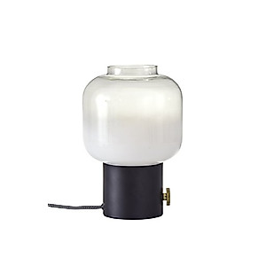 Adesso 6027-01 Lewis Table Lamp, Matte Black W. Antique Brass Accent