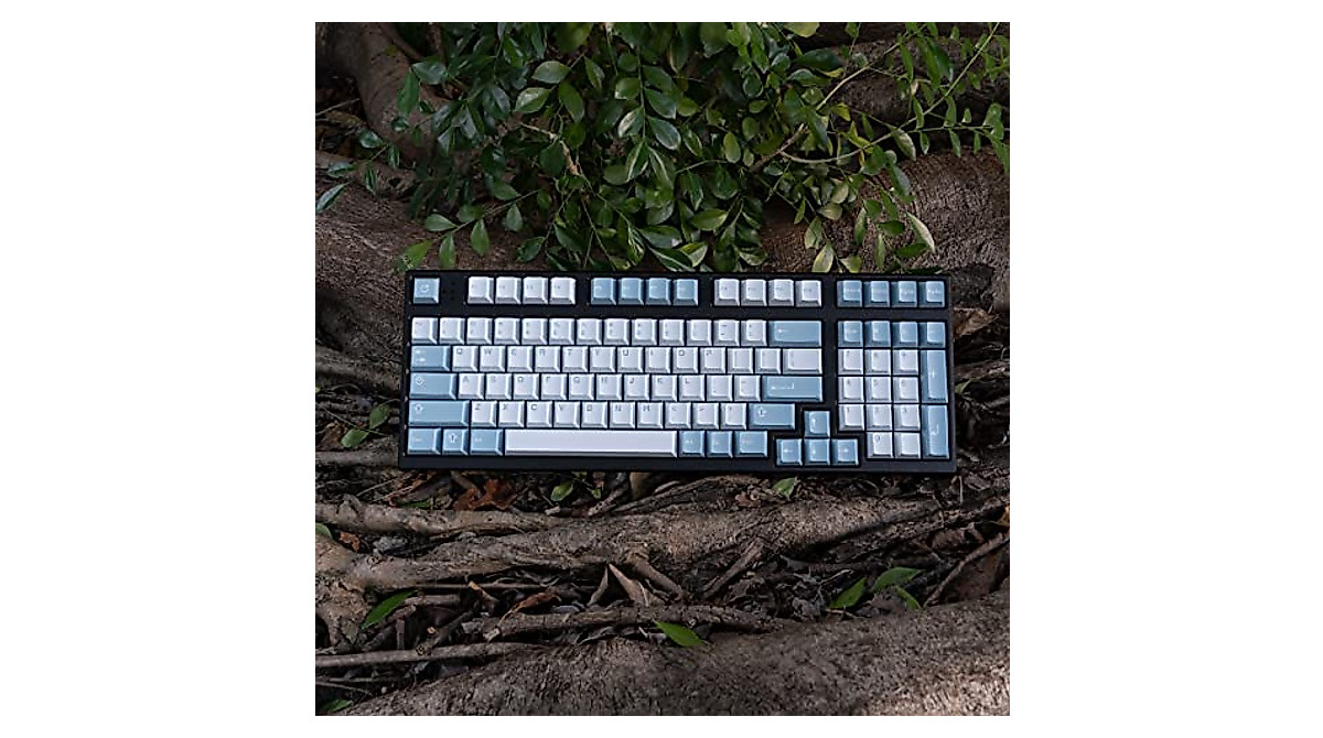 mintcaps Dreams Blue White Keycaps Set for Mechanical Keyboards