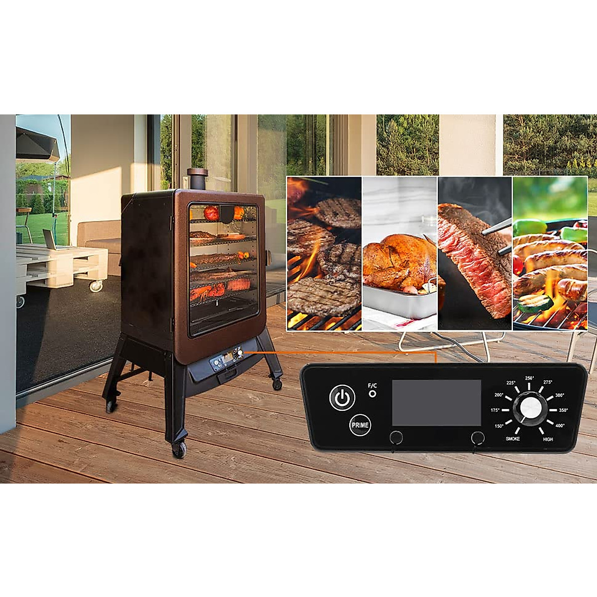 Digital Thermostat Controller Board Kits for Pit BOSS 5 Series Vertical Pellet Smoker, with LCD Display