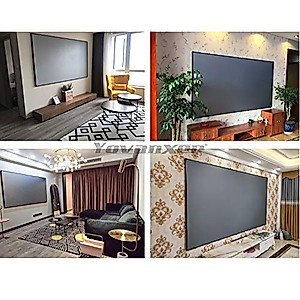 LIRUXUN Ambient Light Rejecting ALR 80 90 100 120 133 Inch Fixed Thin Frame Projector Screen for Home Theater Projection (Size : 84 inch)