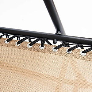 UYSB Folding Rocking Chair Rocker Outdoor Patio Headrest Beige Chair Rocking Chair Rocker Chair Rocker Camp Chair Rocker Recliner Rocking Camp Chair Rocking Chairs Outdoor Rocking Chair