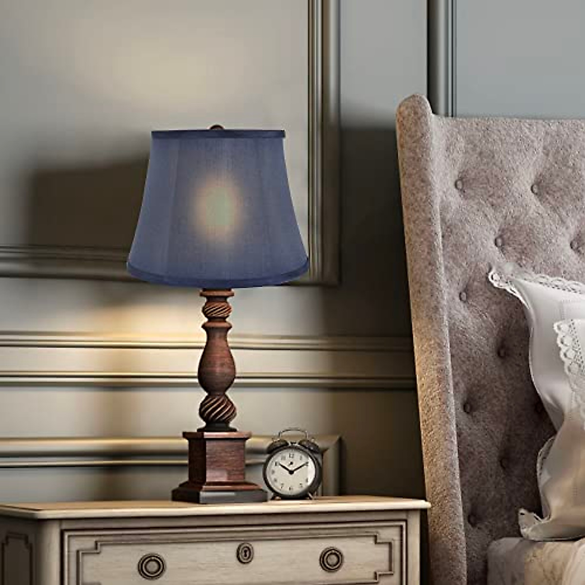 Lamp Shades Set of 2, Double Royal Style Foldable Medium, ALUCSET Fabric Lamp Shades for Table Lamps Lamp Shades for Floor Lamps, Spider, 2 Packs