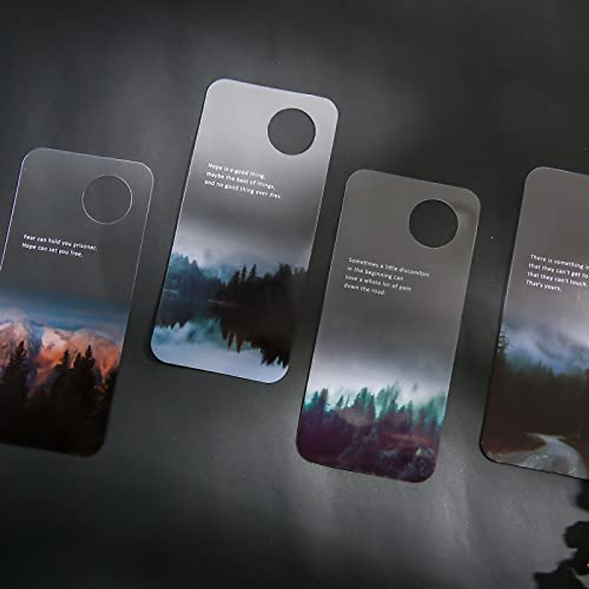 ROUKANNGE 10pcs Forest Theme Bookmarks, Transparent Gradient Color Bookmarks, Suitable for Women, Students, Teachers, Reading Lovers and Writers. This is a Simple and Beautiful Perfect Gift