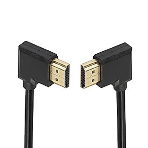 SinLoon Gold Plated High Speed 90 Angle Right HDMI Male to Left HDMI Male Adapter Cable Supports Ethernet, 3D and Audio Return (0.3M R-L)