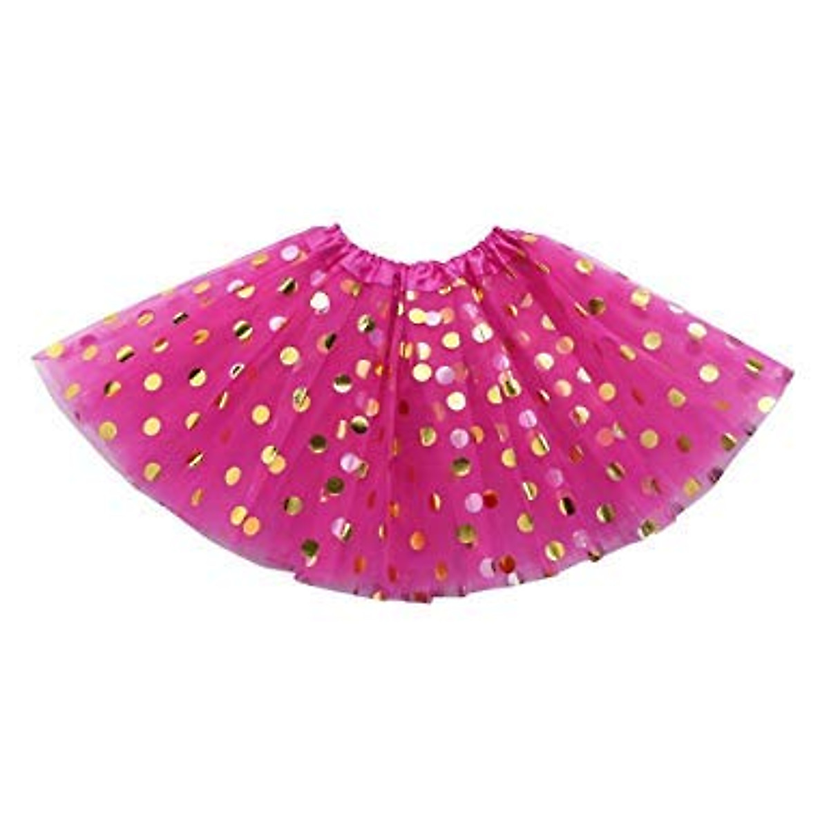 Funmunchkins Personalized 1st Birthday Girl Outfit, Hot Pink and Gold - 12M