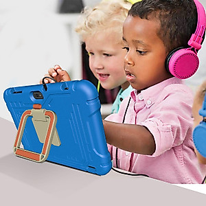 JREN Kids Tablet, 10" Tablet for Kids, Android 13 Version,IPS HD Display 1280 X 800,1080P, Octa-core CPU Speed up to 1.8GHz,RAM 4GB and 64GB Storage, Battery 8000mAh,Ages 3-12,Color Blue