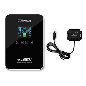 Newpowa 40A(Amp) MPPT Charge Controller DC Input 12V/24V with Colorful LCD Dispaly Solar Panel Regulator,Negative Ground,Compatible with Lead Acid Battery (40A MPPT+BT)
