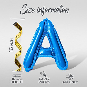 Letter Balloons - Custom Phrase 16" Inch Alphabet Letters & Numbers Foil Mylar Balloon - Create Your Own Balloon Banner - 10 Colors to Choose From