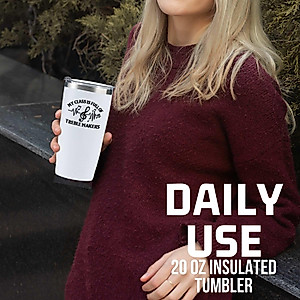 Onebttl Funny Music Teacher Gifts For Men, Women - My Class is Full of Treble Makers - 20 oz/590 ml Stainless Steel Insulated Tumbler with Straw, Lid - Music Lover Musical Themed Gifts - (White)