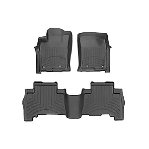WeatherTech FloorLiner HP Custom Fit Floor Mats for 4Runner, GX - 1st & 2nd Row (444931IM-442862IM), Black