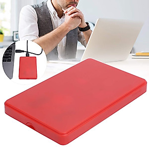 USB3.0 2.5 Inch Portable Mobile Hard Drive, 80GB Universal External Hard Drive for Computer Monitors and Laptop, Red(80G)