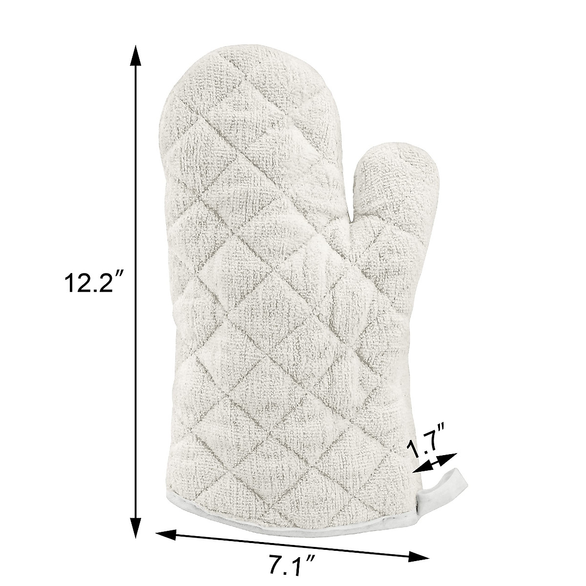 New Star Foodservice 32123 Terry Cloth Oven Mitts, Up to 400F, 13-Inch, Set of 2