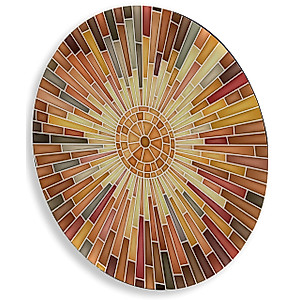 Handcrafted Wooden LAZY SUSAN Turntable, 14 or 18 Inch - Made in Mexico - Line: Italian Orange (14 or 18 inches)