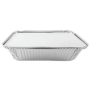 Bluesky Aluminum Pans with Board Lids-(Pack of 20) -Perfect for Meal Prep, Baking, 1.5 lb, Silver
