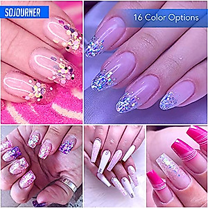 Chunky Holographic Body Glitter I 16 Colors + Glitter Glue for Face Glitter Makeup, Hair, Eye & Fine Glitter Eyeshadow - Perfect for Halloween, Slime, Resin, Tumblers, Craft, Cosmetic & Nail Art