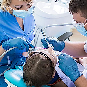 Pac-Dent Armor Nitrile Disposable Exam Gloves, Powder Free and Latex Free, 3.5mm Thick, Textured Grip, Box of 100, Blue, Small - GL-100S