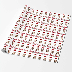 MyPupSocks Personalized Wrapping Paper for Christmas, Wrap Paper with Photo, Custom Picture Winter Holiday Wrapping Paper Roll for Boys Girls Kids Festival Winter Holiday 58x23