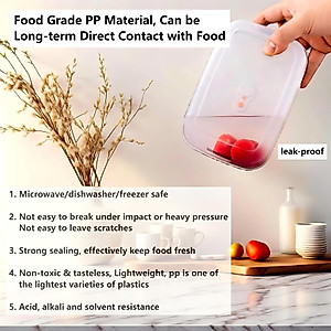 LUQPX 6 Pack Small Plastic Food Storage Containers with Lids & Labels, BPA-Free Food Grade Reusable Lunch Box for School/Work/to go, Freezer Storage Box for Leftovers/Dessert/Sauces/Jam/Oatmeal/Fruits