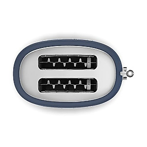 SMEG 2 Slice Toaster with 6 Presets and Defrost Function and Removable Crumb Tray (Navy)
