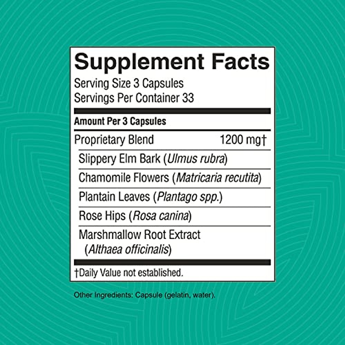 Nature's Sunshine Intestinal Soothe and Build 100 Capsules