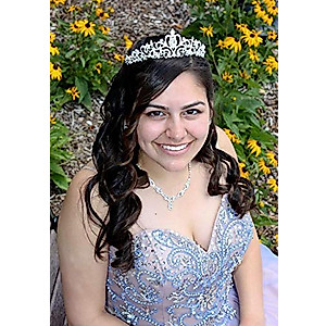 COCIDE Silver Tiara Crowns Crystal Headband Princess Rhinestone Crown with Combs Bride Headbands Bridal Wedding Prom Birthday Party Hair Accessories Jewelry for Women Girls