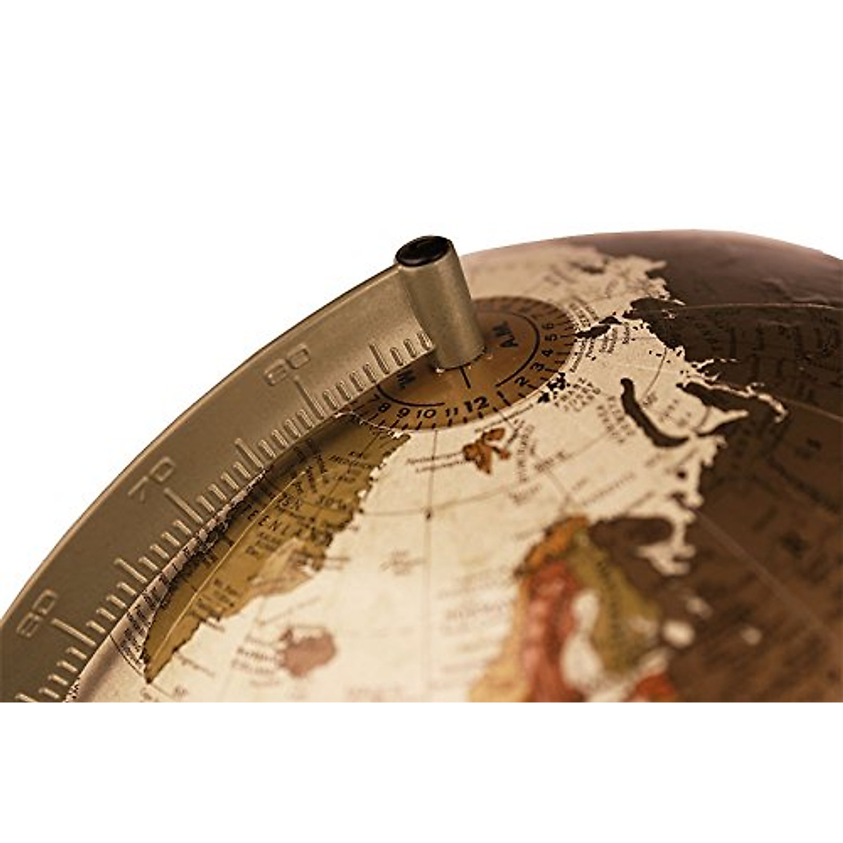 Replogle Superior- Bronze Metallic Desktop World Globe, Raised Relief (12"/30cm diameter) made in USA