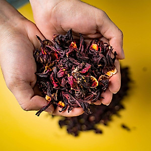 RICO Dried Hibiscus Flowers 4 oz, Great For Tea, Jamaica Tea - 100% Natural Flowers, Cut and Sifted Packaged In Resealable Bag
