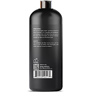 INFINA ESSENTIALS Biotin 2-in-1 Shampoo and Conditioner for Men & Women – Hair Thickening & Strengthening Shampoo with Saw Palmetto, Keratin, Caffeine & Vitamin E – Convenient Daily Use – 16 fl oz