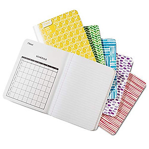 Mead Composition Books/Notebooks, Wide Ruled Paper Composition Notebook, 100 Sheets (200 Pages), Fashion Designs - (6 Pack)