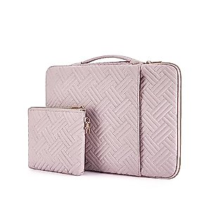 BAGSMART Laptop Sleeve Bag Compatible with MacBook Air/Pro, 13-13.3 inch Notebook, Pro 14 Inch, Air M2 13 Case Accessories Bag, Pink