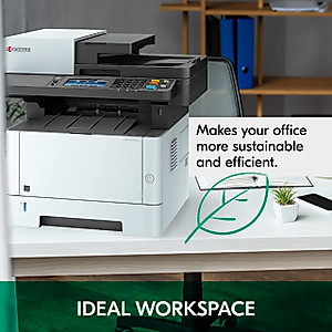 Kyocera 1102S52US0 Model M2640idw Monochrome Multifunctional Laser Printer (Print, Copy, Color Scan and Fax), 52 PPM B&W, Print Resolution 600 x 600 DPI Up To Fine 1200 DPI, Wireless (HyPAS capable)