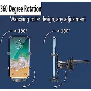Phone Holder Car Invisible, Invisible Rotatable Air Vent Mount Car Phone Holder 360° Anti-Shake Universal Phone Mount for Car Dashboard & Air Vent,Universal for All Mobile Phones (Black,Knob Version)
