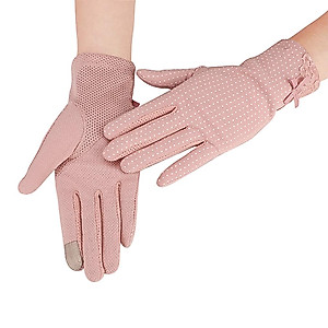 Women Summer UV Protection Cycling Glove Girl Sunblock Touchscreen Driving Glove Breathable Non-Slip Riding Glove