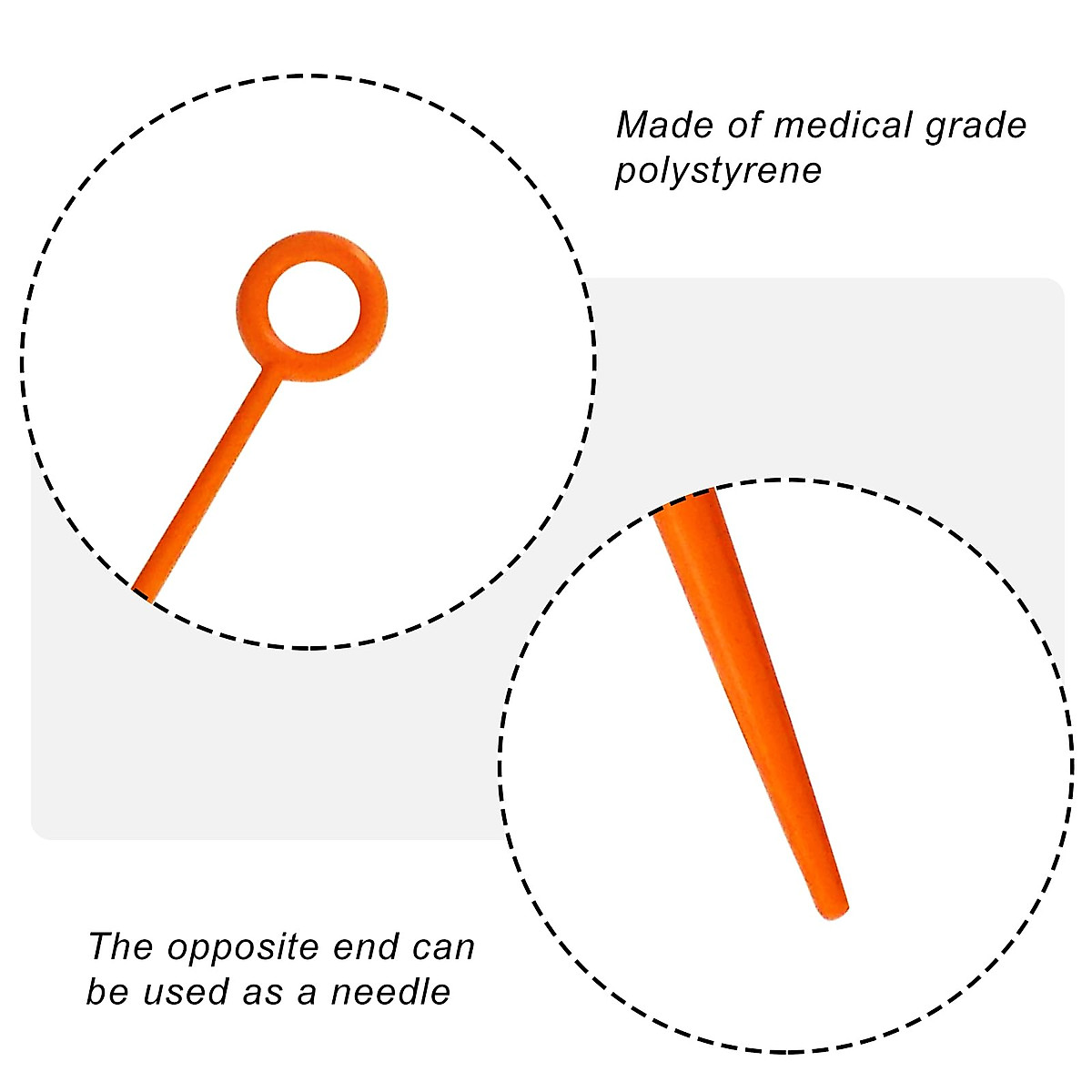 Biologix 25Pcs 10ul Disposable Inoculating Loop, Gamma Sterile Plastic Sampling Rod, Orange Polypropylene Inoculation Tool for Cell Biology and Scientific Lab Supplies, Aseptic Reusable Package