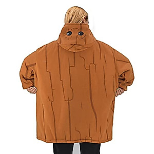 Wearable Blanket Sweatshirt Sherpa Oversized Hoodie TV-Blanket with Sleeves and Pockets for Adults Men Women Teens One Size Fits All